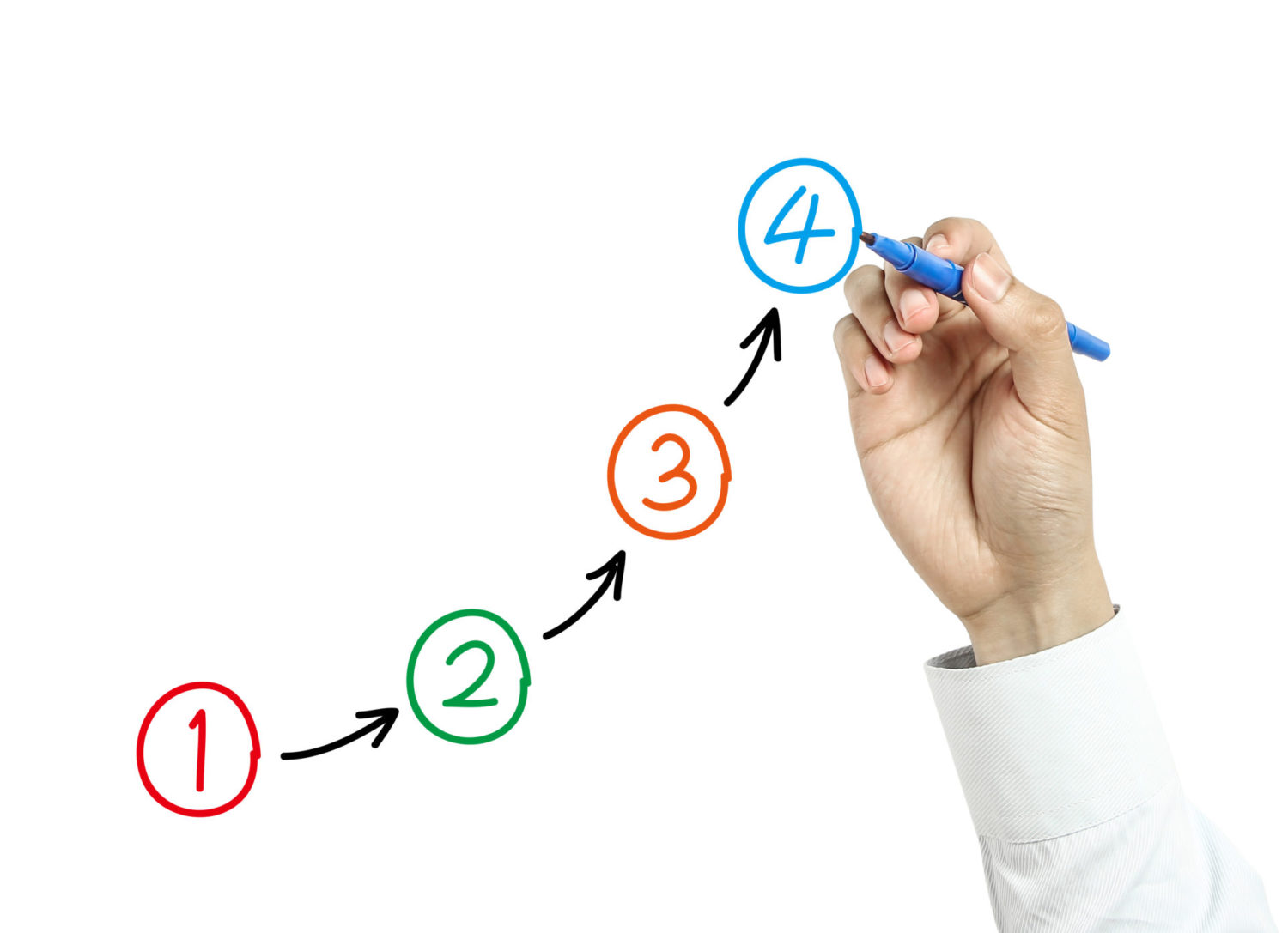 Businessman drawing steps concept | PAAS National